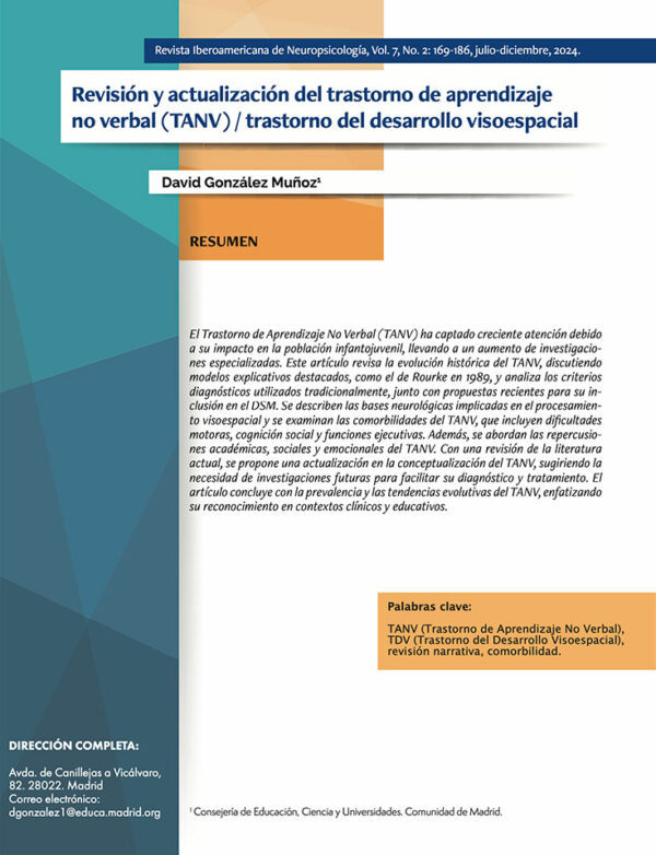Revisión y actualización del trastorno de aprendizaje no verbal (TANV) / trastorno del ...